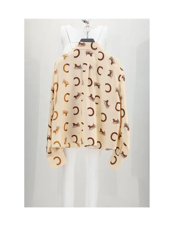 Celine Cropped Printed Shirt