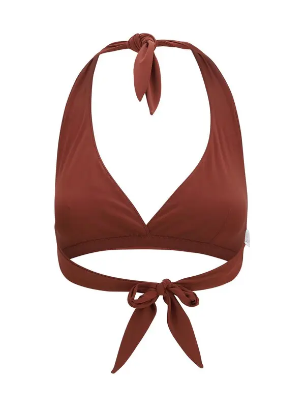 Brunello Cucinelli Embellished Triangle Bikini Top - Red