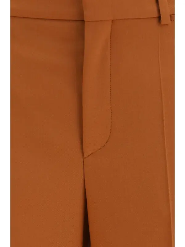 Chloé High-waisted Flared Cotton Pants - Orange