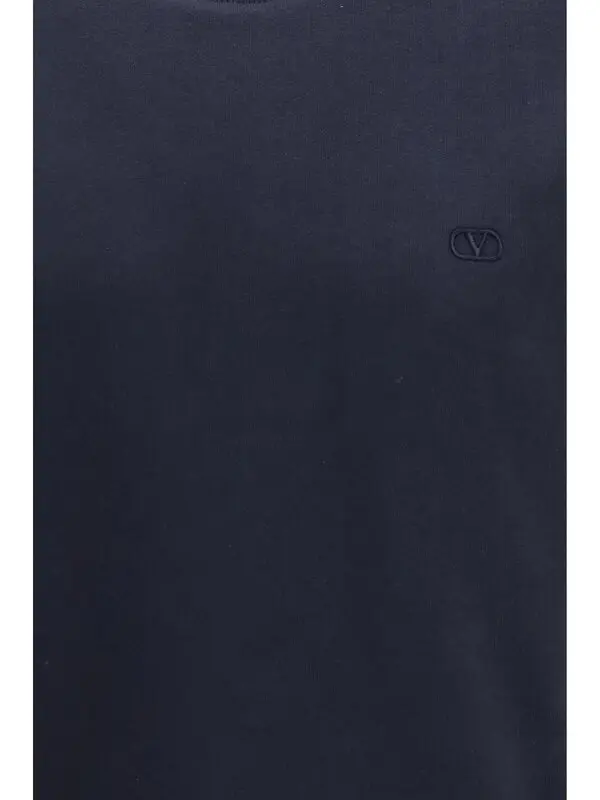 Valentino Garavani Cotton Sweatshirt With Vlogo Detail - Blue