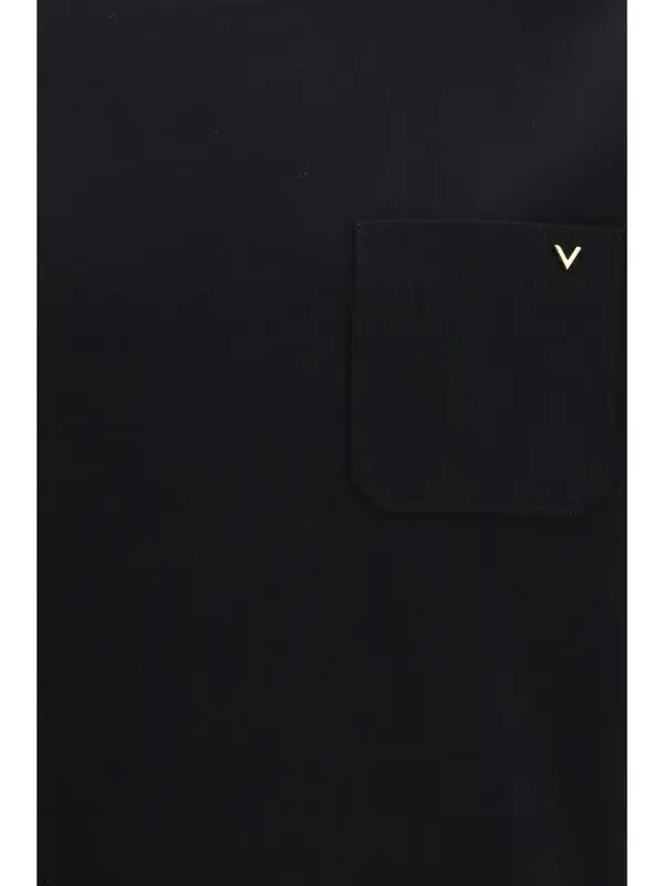 Valentino Garavani Crewneck Sweatshirt With Vlogo Pocket - Black