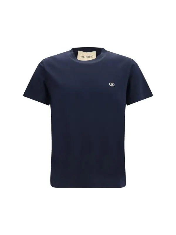 Valentino Garavani Cotton Vlogo T-shirt - Blue