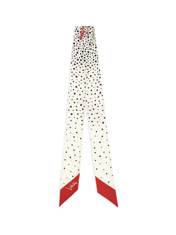 Valentino Garavani Twill Little Stars Starry Scarf In Silk - Multicolor
