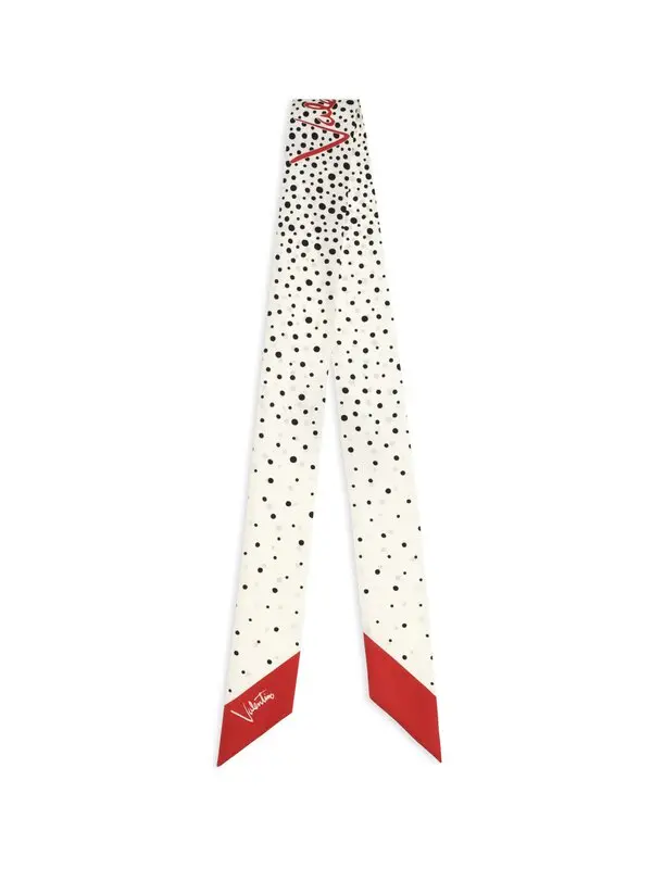 Valentino Garavani Twill Little Stars Starry Scarf In Silk - Multicolor