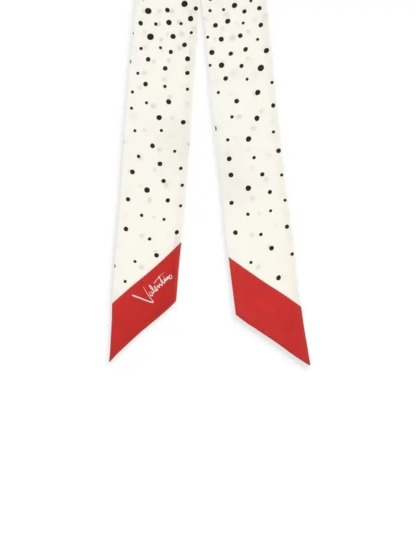 Valentino Garavani Twill Little Stars Starry Scarf In Silk - Multicolor