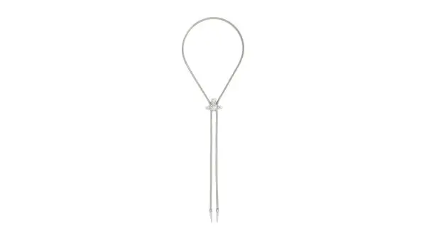 VIVIENNE WESTWOOD Orb Bolo Tie - Platinum/white Crystal