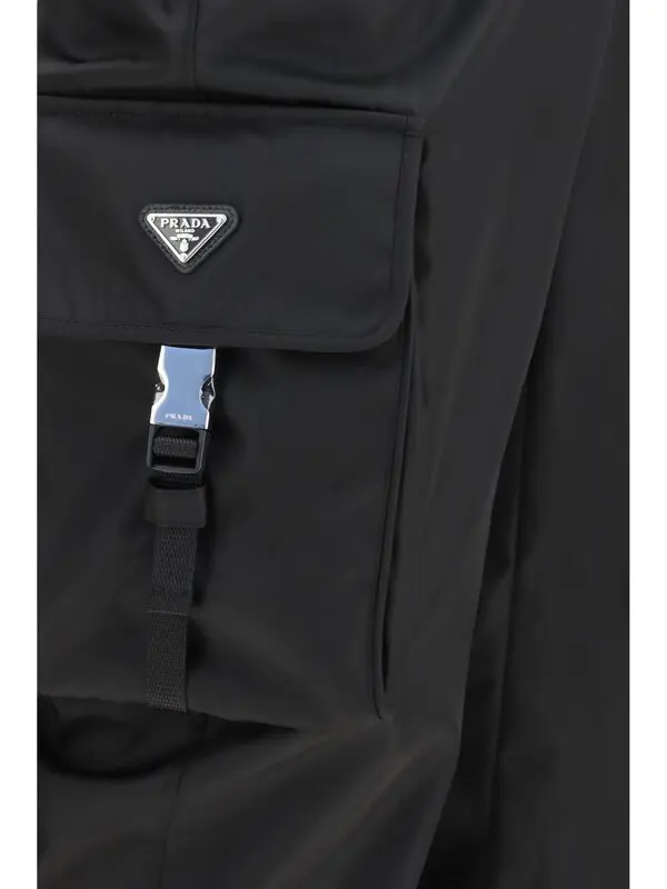 Prada Re-nylon Cargo Pants With Triangular Logo Detail