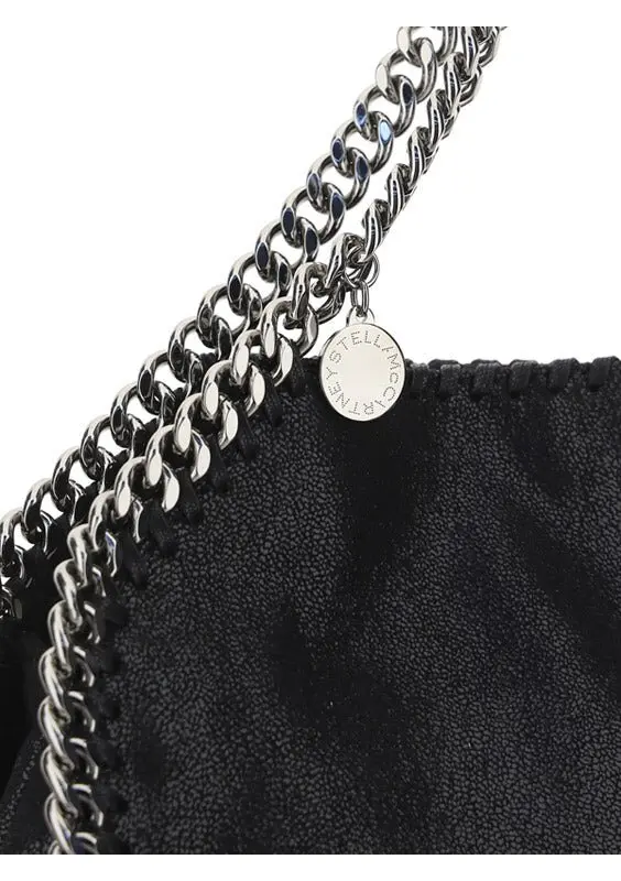Stella McCartney Falabella Mini Tote Handbag With Chain Strap - Black