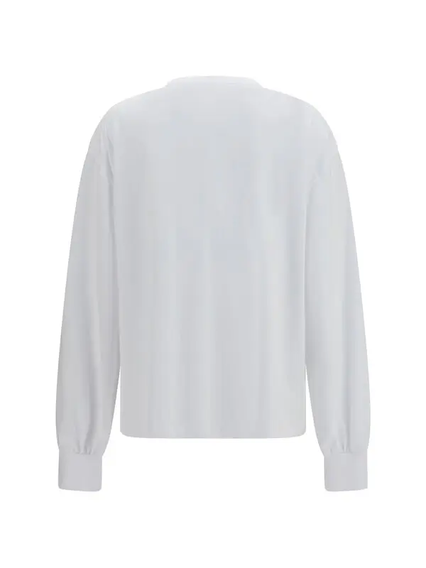 GANNI Strawberry Graphic Long Sleeve Cotton T-shirt - White