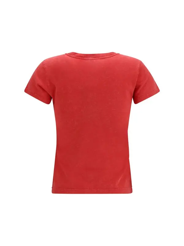 GANNI Have A Nice Day! Please Recycle" Cherry Graphic T-shirt - Red