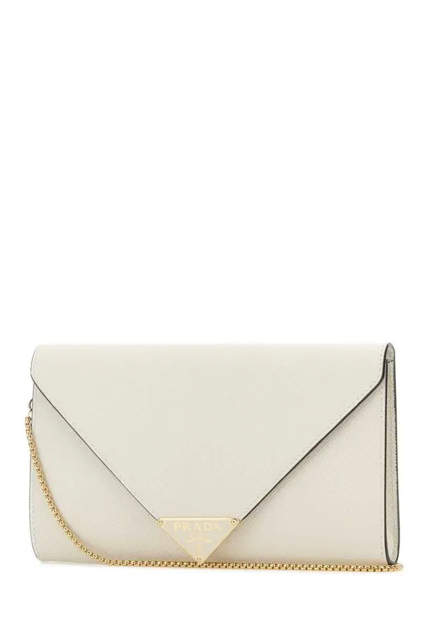 Prada Ivory Leather Mini Crossbody Bag