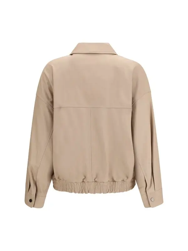Brunello Cucinelli Leather Zip-up Jacket