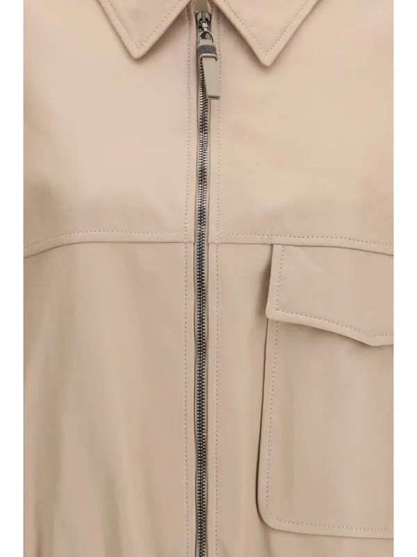 Brunello Cucinelli Leather Zip-up Jacket