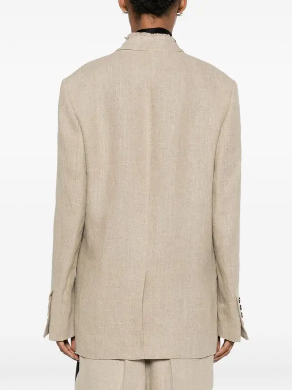 TOTEME Linen Single-breasted Jacket - Multicolor