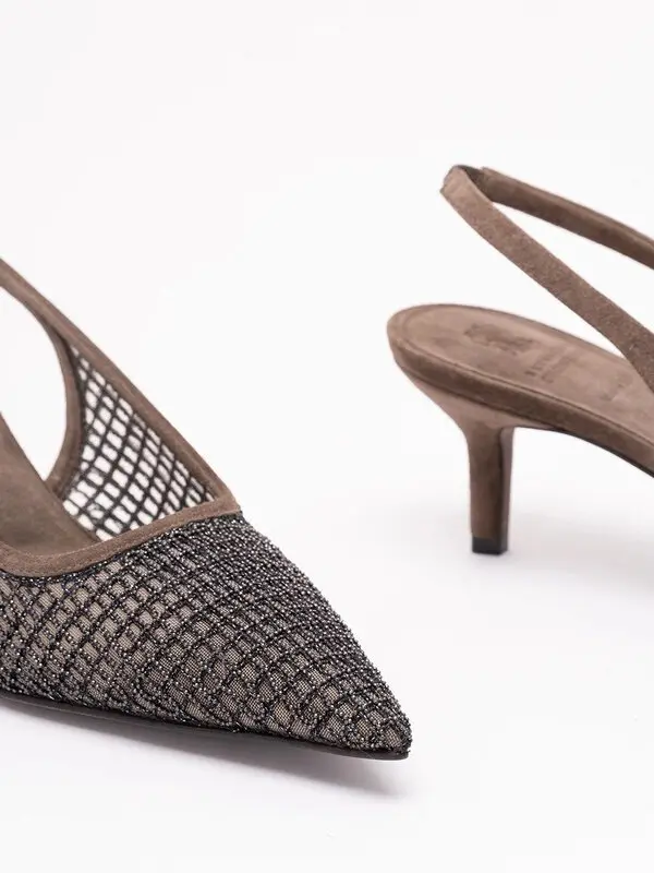 Brunello Cucinelli High Heel Slingback Pumps