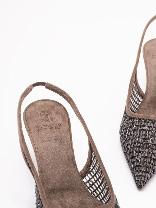Brunello Cucinelli High Heel Slingback Pumps