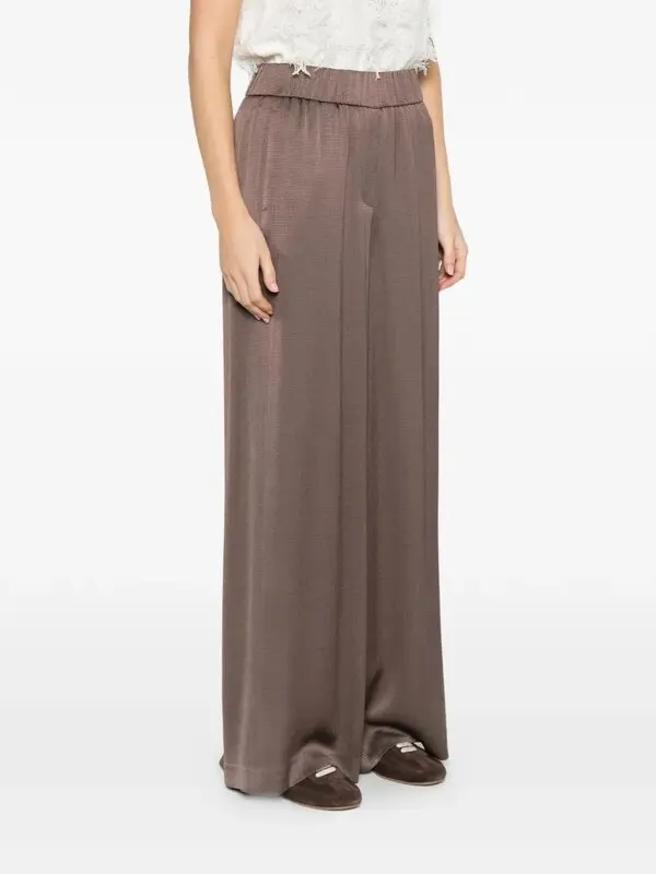 Peserico Acetate Wide Leg Pants - Multicolor