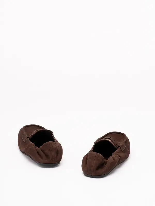 Miu Miu Ruched Suede Loafers - Multicolor