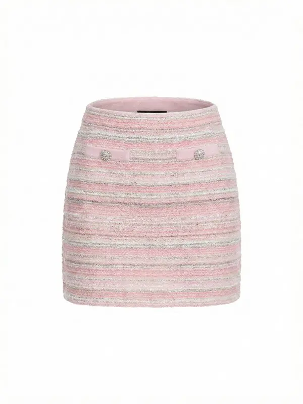 SELF-PORTRAIT Textured Knit Mini Skirt