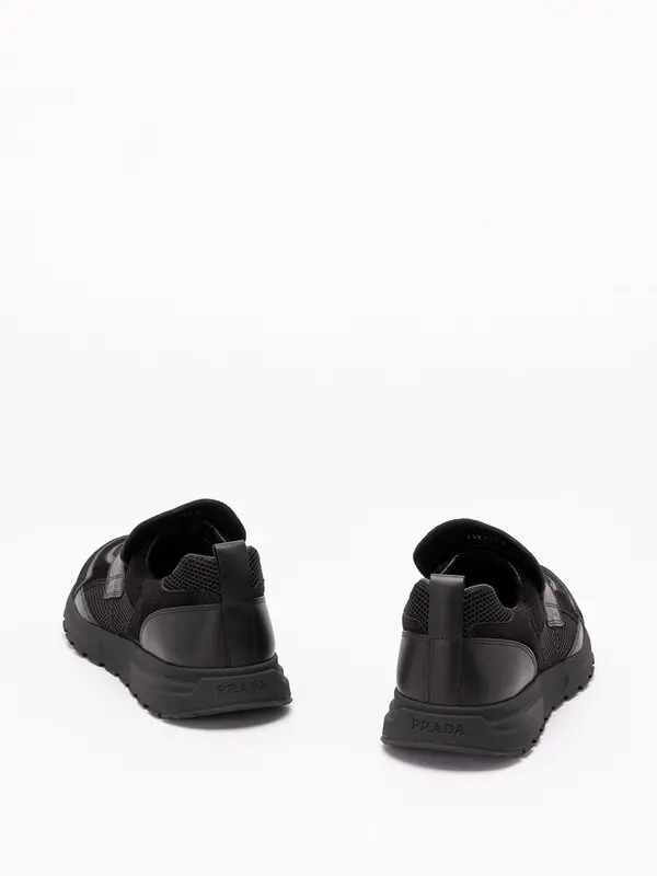 Prada Mesh And Leather Sneakers