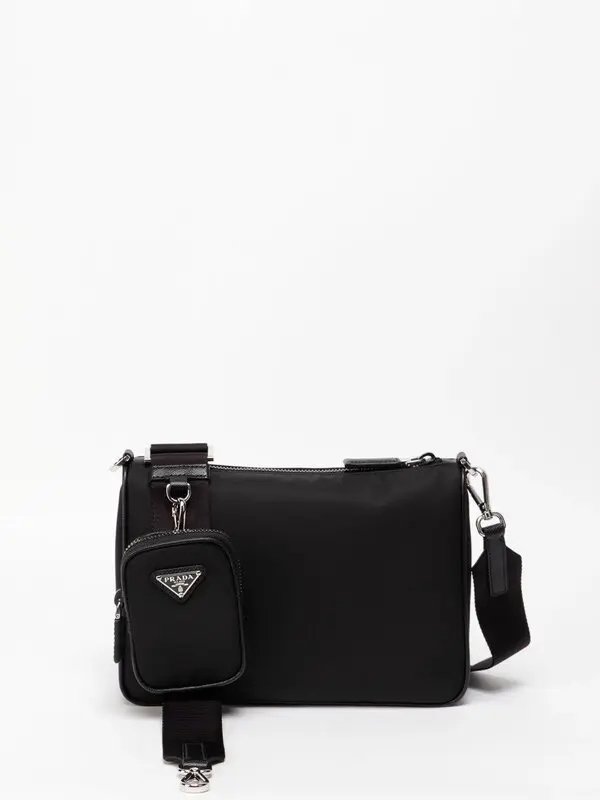 Prada Re-nylon And Saffiano Leather Shoulder Bag