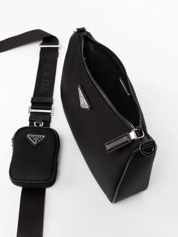 Prada Re-nylon And Saffiano Leather Shoulder Bag