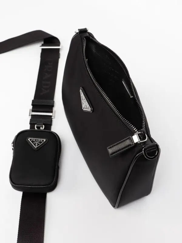 Prada Re-nylon And Saffiano Leather Shoulder Bag