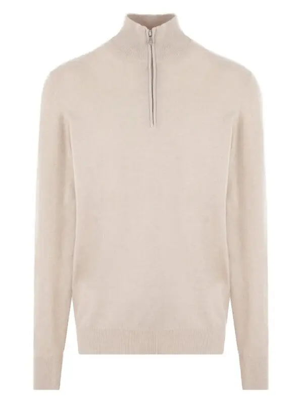 Brunello Cucinelli Cashmere Quarter Zip Sweater - Multicolor