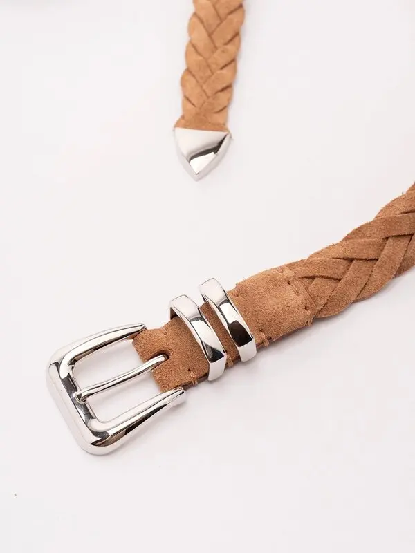 Brunello Cucinelli Calfskin Braided Belt - Multicolor