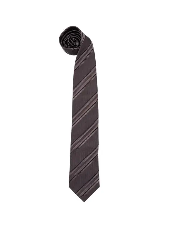Brunello Cucinelli Silk Striped Neck Tie - Multicolor