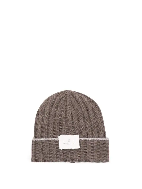 Brunello Cucinelli Ribbed Cashmere Beanie - Multicolor