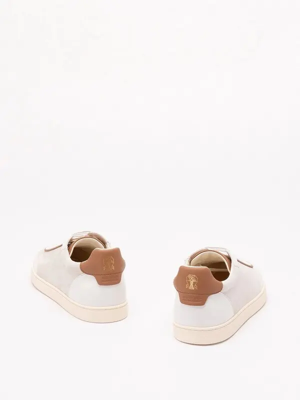 Brunello Cucinelli Calf Leather Lace Up Sneakers