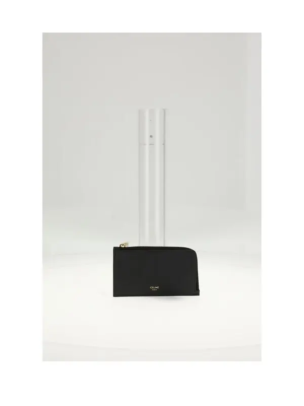 Celine Long Zipped Card Holder - Black