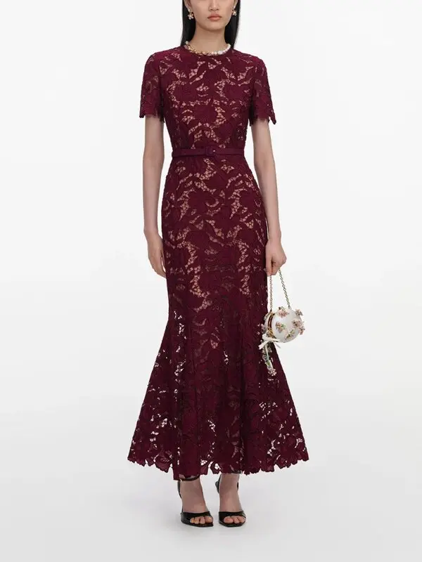 SELF-PORTRAIT Lace Midi Dress - Multicolor