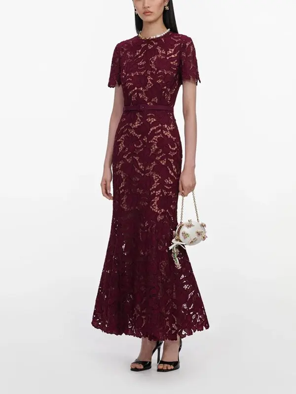 SELF-PORTRAIT Lace Midi Dress - Multicolor