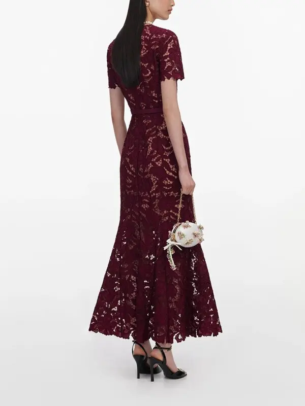 SELF-PORTRAIT Lace Midi Dress - Multicolor