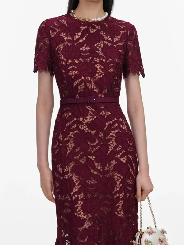 SELF-PORTRAIT Lace Midi Dress - Multicolor