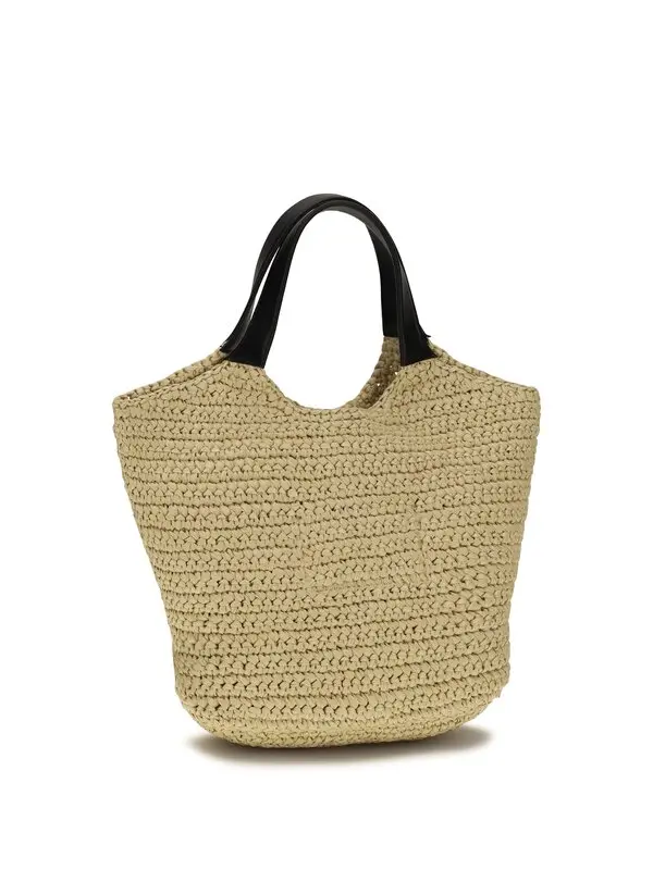 Balmain Mini Crochet Tote Bag - Cream