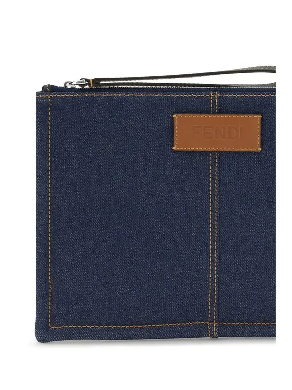 Fendi Medium Denim Pouch