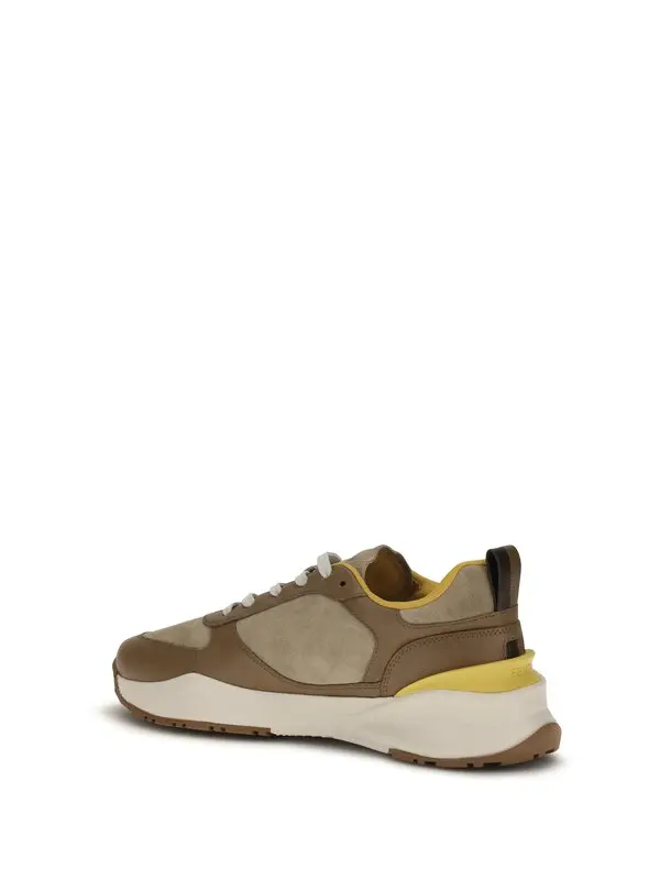 Fendi Flow Sneakers With Wavy Sole - Multicolor