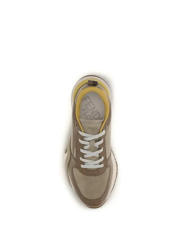 Fendi Flow Sneakers With Wavy Sole - Multicolor