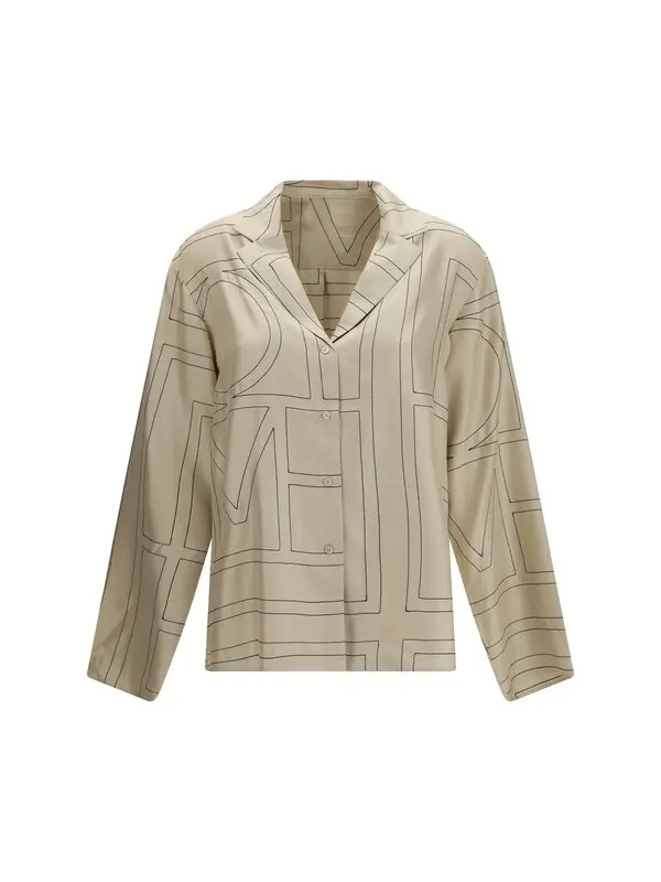 TOTEME Silk Monogram Shirt - Multicolor