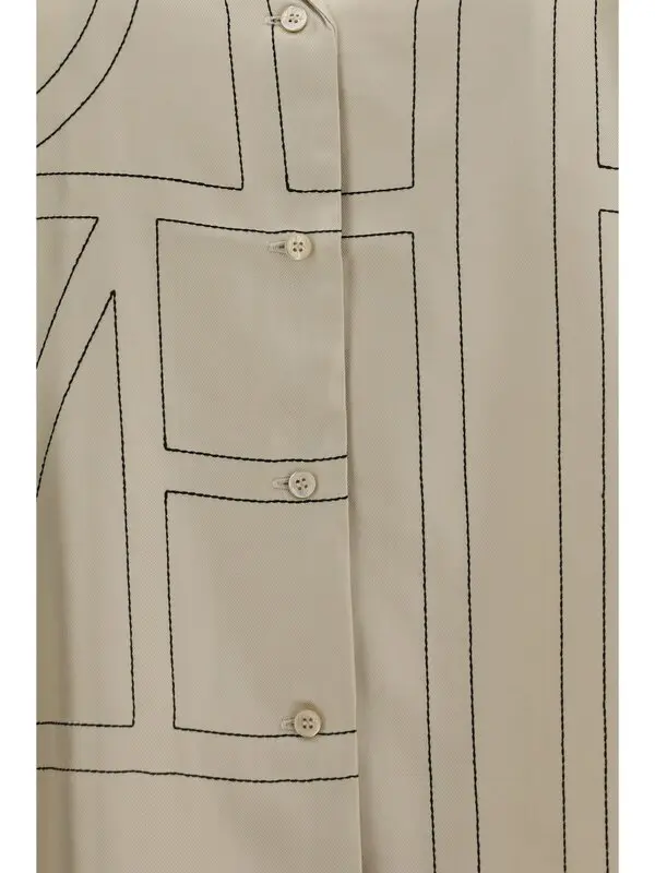 TOTEME Silk Monogram Shirt - Multicolor