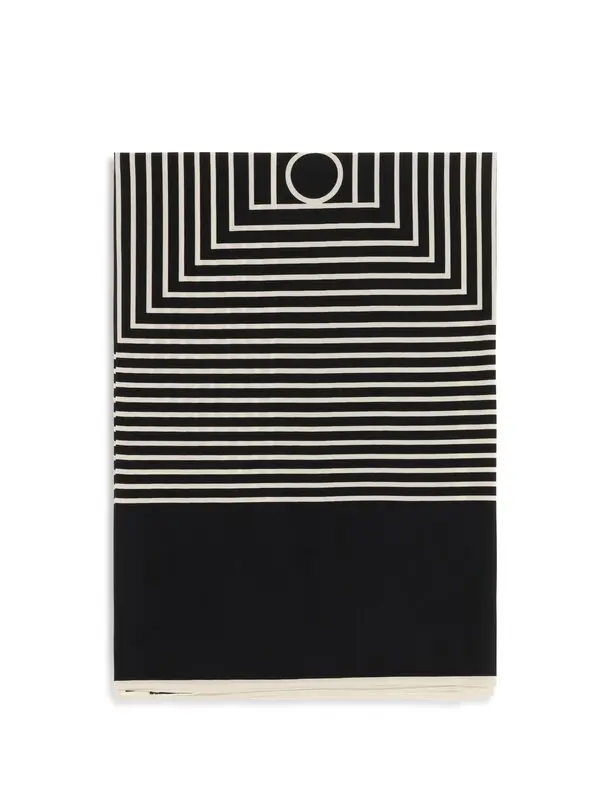 TOTEME Monogram Silk Scarf - Black