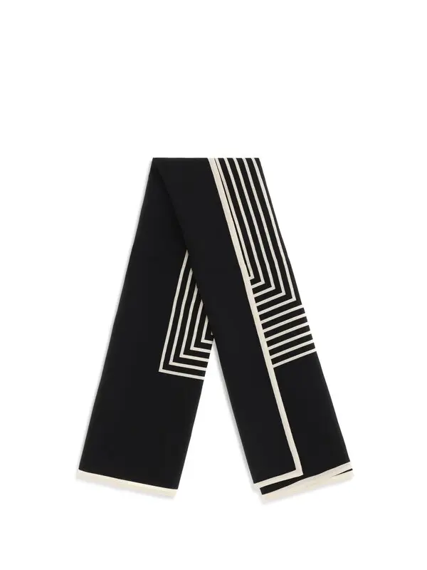 TOTEME Monogram Silk Scarf - Black