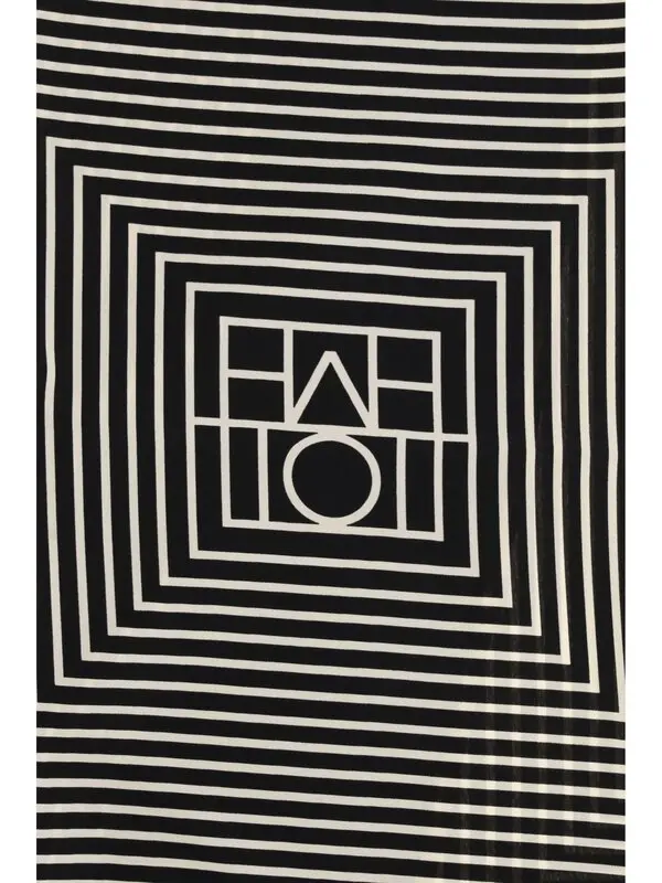 TOTEME Monogram Silk Scarf - Black