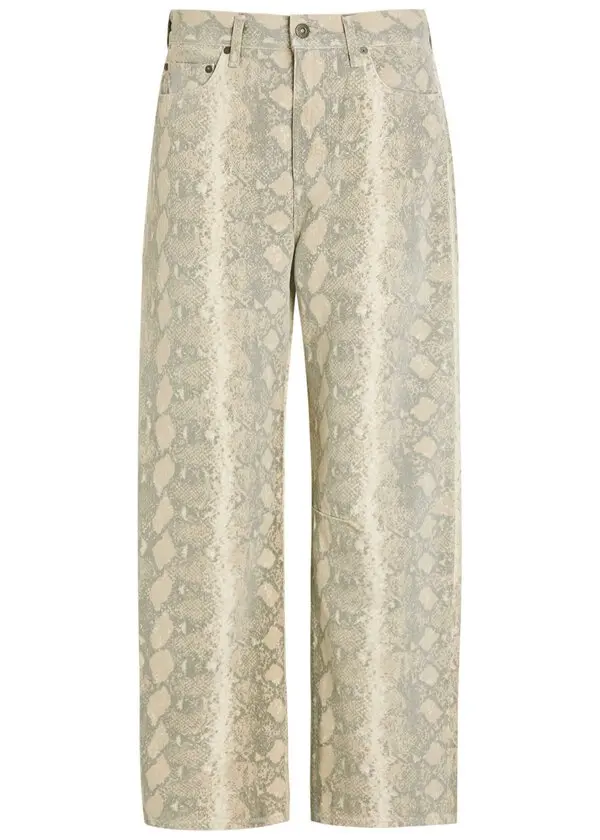 Citizens Of Humanity Miro Python-print Barrel-leg Jeans