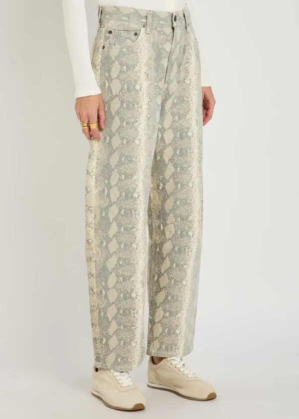 Citizens Of Humanity Miro Python-print Barrel-leg Jeans
