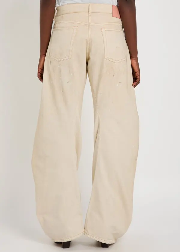 Acne Studios 2006f Paint-splatter Curved Wide-leg Jeans