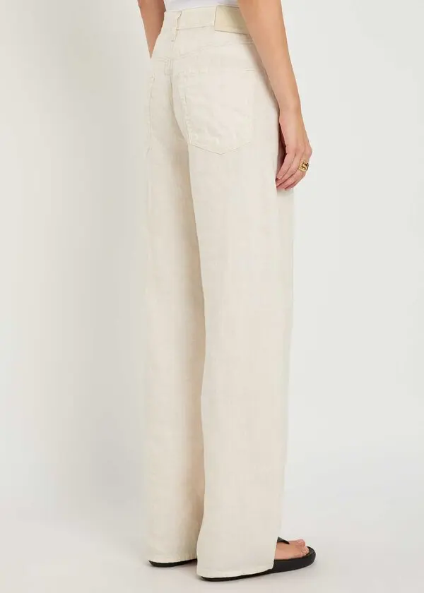 Citizens Of Humanity Brynn Drawstring Linen Trousers - Beige